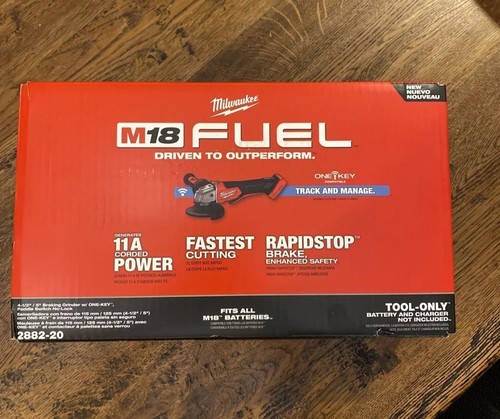 Milwaukee 2882-20 M18 FUEL 4-1/2"/5" Grinder w/ONE-KEY with Paddle ...