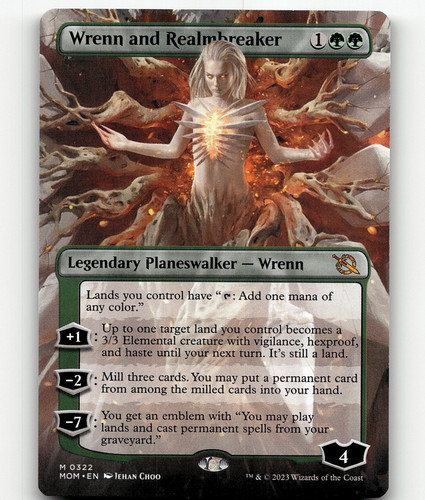 MTG Wrenn and Realmbreaker (Borderless) 322 March of the Machine Mythic ...