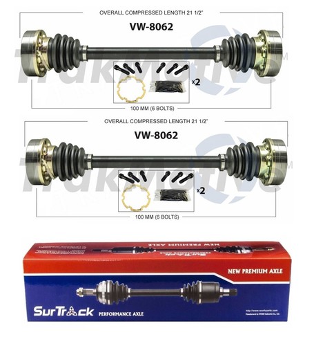 For VW Vanagon RWD 80-82 Pair of Rear CV Axle Shafts SurTrack Set Std ...