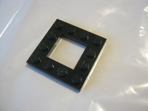 Lego (1) Black 4x4 Plate With 2x2 Cutout, 64799 (028-186) | eBay