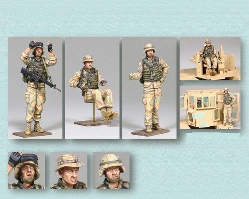 1/35 Scale Modern US Army Soldiers Resin Model Kit Vehicle Crew 3 ...