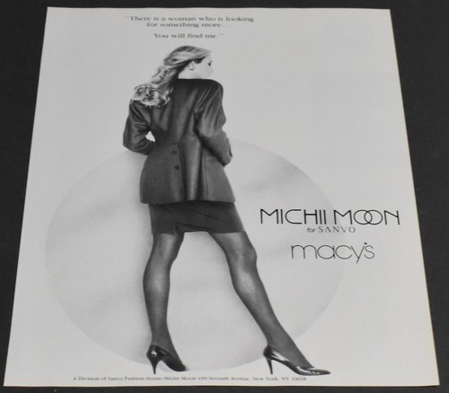 1988 Print Ad Sexy Fashion Heels Long Legs Lady Blonde Feminine Michii ...