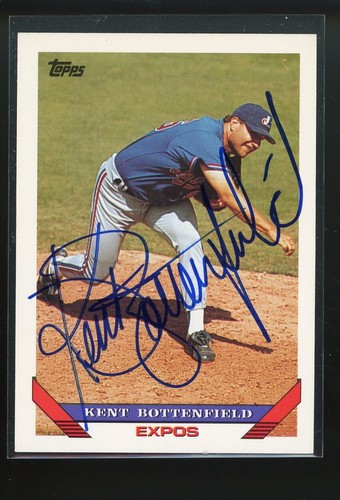 1993 Topps KENT BOTTENFIELD Signed Card autograph auto EXPOS CARDINALS ...