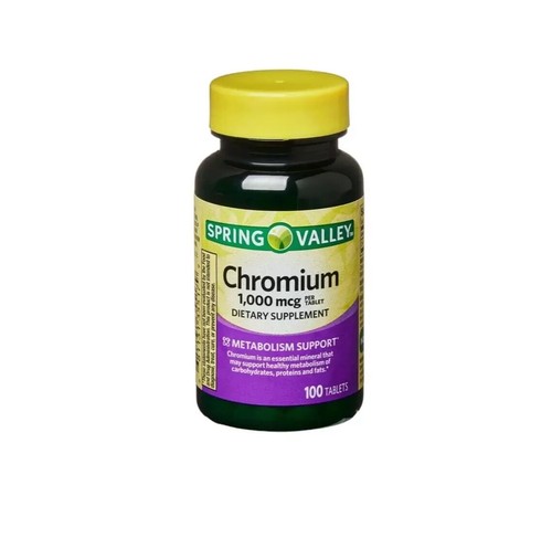 Spring Valley Chromium 1,000 mcg 100 Tablets - Metabolism Supports Exp ...