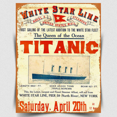 Titanic Metal Sign for sale | eBay