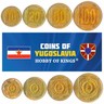 Yugoslav 8 Coin Set 5 10 20 50 Para 1 2 5 10 Dinara | Flame | Star ...
