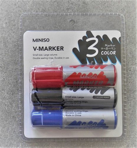 3 MINISO V-Marker - Small Size Large Volume Double Sealing Rings Double ...