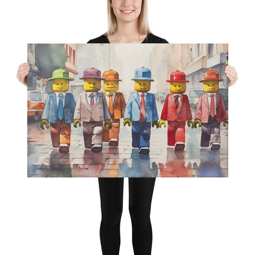 Lego Decor "Men Dressed Like Men" Canvas, Legos Wall Art, Playroom ...