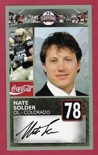 NATE SOLDER RC 2011 SENIOR BOWL ROOKIE COLORADO BUFFALOES NEW ENGLAND ...