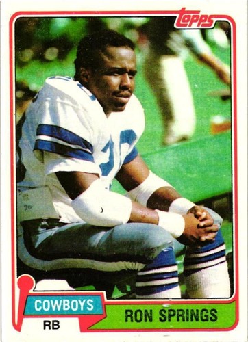 RON SPRINGS 1981 Topps Football #433 $1 Items MUST Buy 2 to Qualify ...