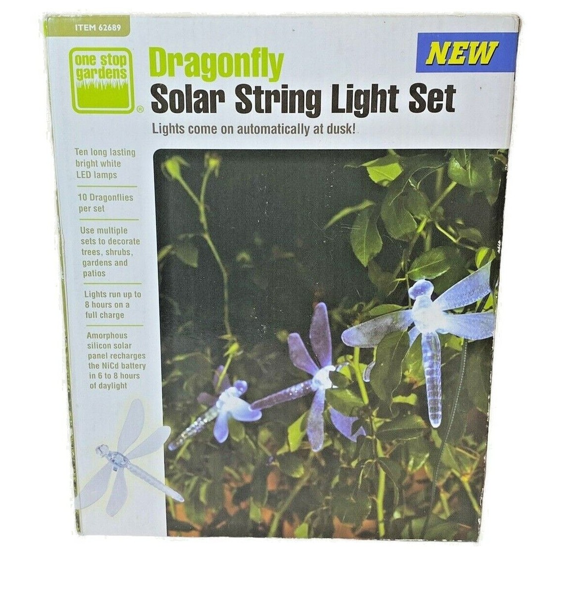 Black Dragonfly Solar String Lights