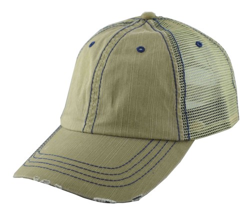 G Men's Low Profile Herringbone Cotton Twill Adjustable Mesh Cap Khaki ...