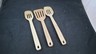 Calphalon 3pc Solid Wood Cooking Utensils Set Slotted Spoons Turner ...