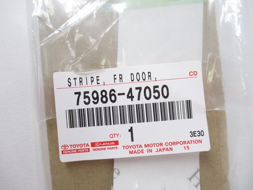 Genuine Toyota 75986-47050 Driver LH Front Door Upper Black Out Tape 16 ...