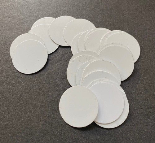 1" Round Insert Sublimation Aluminum Blank Disc, 0.025" Thick - Lot of ...