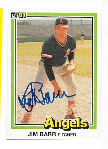 JIM BARR 1981 DONRUSS AUTOGRAPHED SIGNED # 412 ANGELS | eBay