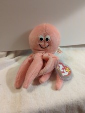 Inky the Octopus - Grey, With Mouth - Beanie Babies - Beaniepedia