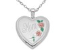 Sterling Silver Mom heart Flower Locket with Chain | eBay