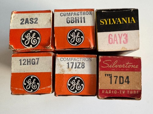 LOT OF 6 - TV VACUUM TUBES 2AS2 6AY3 6BH11 12HG7 17D4 17JZ8 (TT1) | eBay