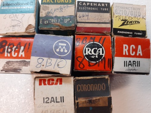 Vacuum Tube Lot of (10), 6DN7 6SS7 6W4 6Z10 8BA11 8B10 8BM11 11AR11 sku ...