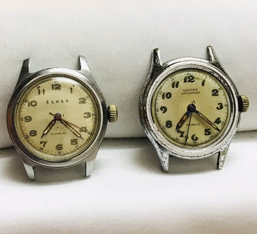 VINTAGE MEN'S ELREX/ENICAR & UNITAS/RAYMOND MILITARY WATCH LOT 1414 | eBay