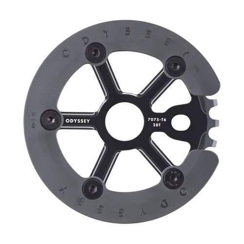 ODYSSEY BMX BIKE CHAINRING 1pc ODY 28T UTILITY PRO w/GUARD BLACK | eBay