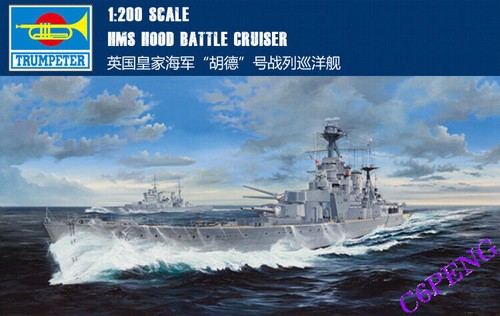 trumpeter 03710 1/200 HMS HOOD BATTLE CRUISER ship model kit 2020 ...