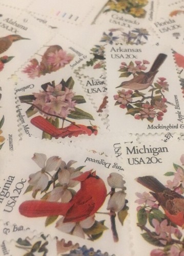 20 State Bird Stamps For Holiday, Wedding And Valentine Mail | eBay
