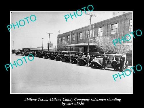 OLD 8x6 HISTORIC PHOTO OF ABILENE TEXAS ABILENE CANDY COMPANY CARS ...