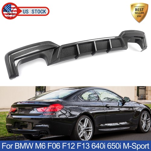 For BMW M6 F06 F12 F13 640i 650i M-Sport Carbon Fiber Rear Bumper ...