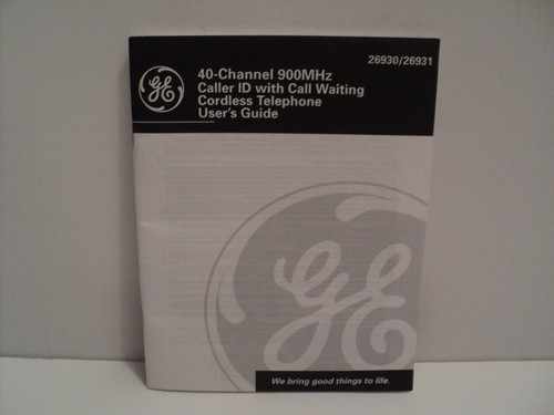 GE 40-Channel 900MHz Caller ID With Call Waiting Cordless Telephone ...