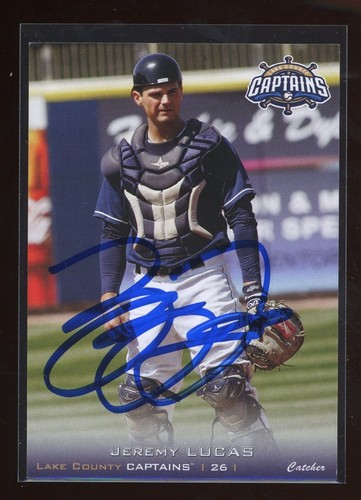 2013 Lake County Captains JEREMY LUCAS Signed Card autograph auto ...
