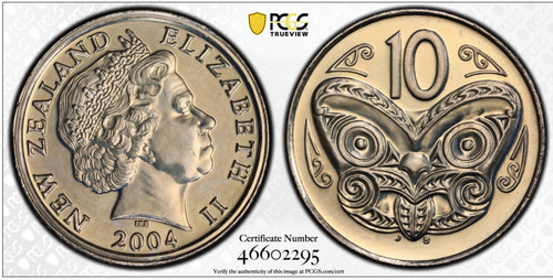 2004 New Zealand 10c Coin - Mule with $1 Obv - Graded MS65 | eBay