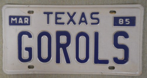 Texas Vanity License Plate | eBay