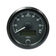 VDO SingleViu Tachometer Gauge 8.000 RPM Black 80mm-3 1/8' A2C3833020001