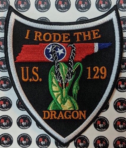 Tail Of The Dragon US Highway 129 - I Rode The Dragon - Embroidered ...