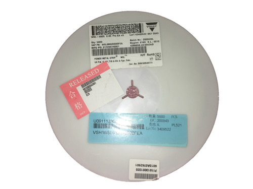 (5,000 PIECE REEL) WSL0805R0500FEA, VISHAY, RES 0.05 OHM 1% 1/8W 0805 ...