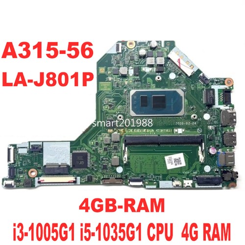 FH5LI LA-J801P For ACER Aspire A315-56 Motherboard With CPU I3 I5 I7 ...