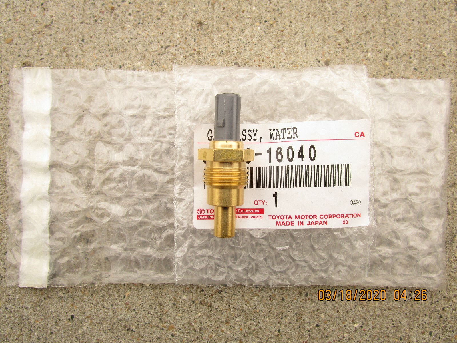 83420-16040 Toyota Gage assy, water temperature sender 8342016040, New ...