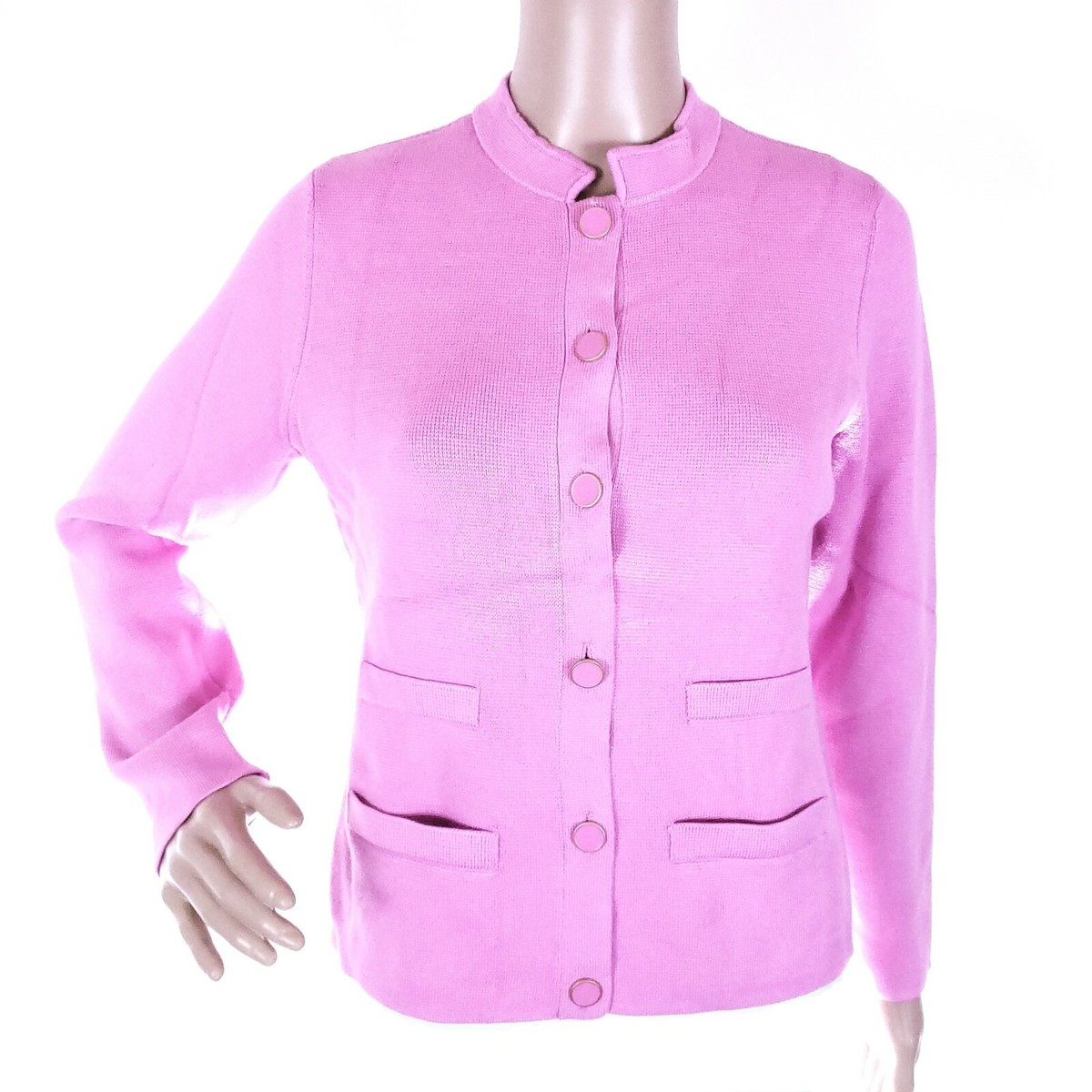 Talbots Pure Cashmere Twin Set Sweater Petite Small Buttons Women Aqua