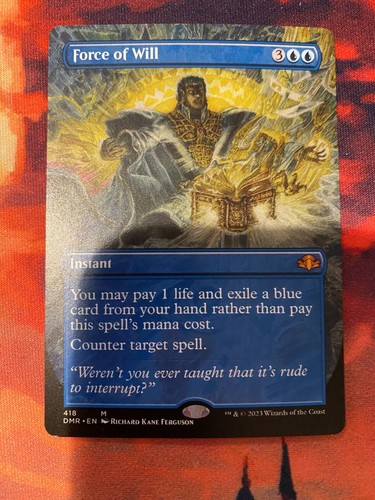 MTG Dominaria Remastered Force of Will Borderless | eBay