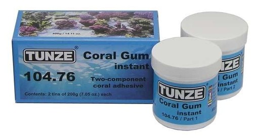 TUNZE CORAL GUM INSTANT 104.76 400g TANK MARINE REEF FLEXIBLE GLUE ...