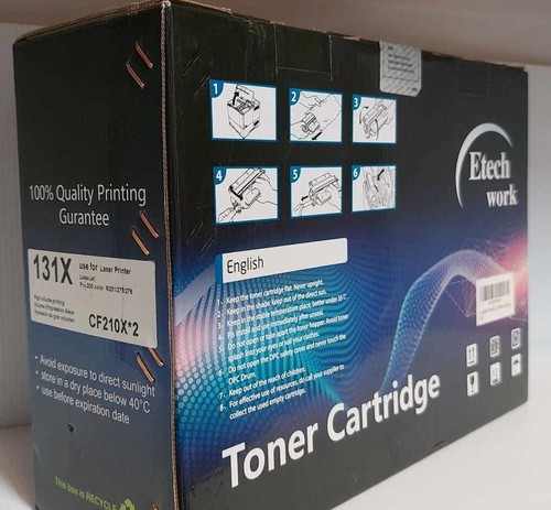 (2 Pack) 131X/CF210X Black Toner Cartridge for HP Laserjet Pro 200 M251 ...