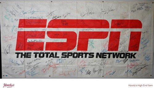 60+ Signatures ESPN Banner 4x8 ft Michael Jordan "AIR" Inscribed AUTO w ...