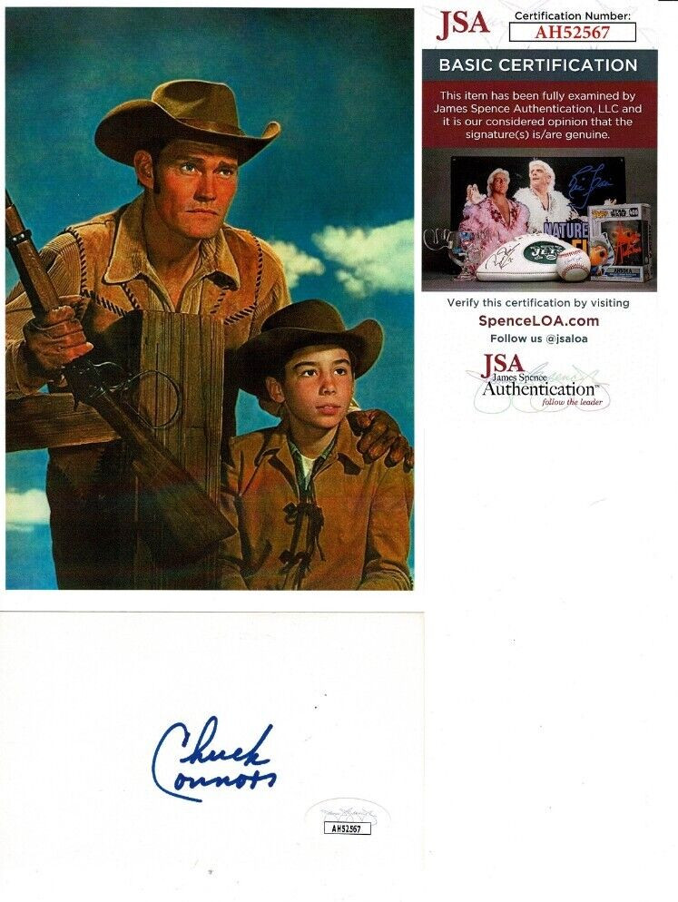 Chuck Connors Autographed Memorabilia | Signed Photo, Jersey ...