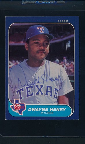 1986 Fleer #562 Dwayne Henry Rangers Signed Auto *29566 | eBay