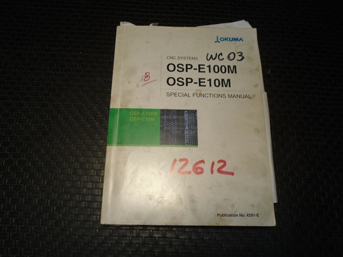 Okuma OSP-E100M/E10M Control Special Function Manual | eBay