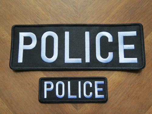 Set of 2 Embroidered POLICE Patches with Hook and Loop | eBay
