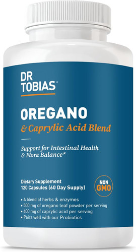 Oregano and Caprylic Acid Blend, Gut Flora Balance Complex with ...