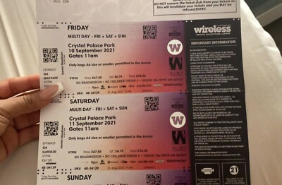 Wireless Festival Tickets for sale | eBay UK